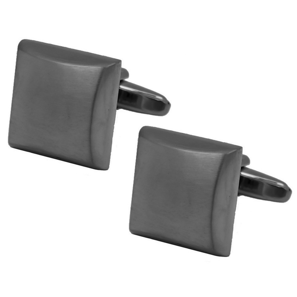 Gunmetal Square Engravable Cufflinks: Cufflinks Depot